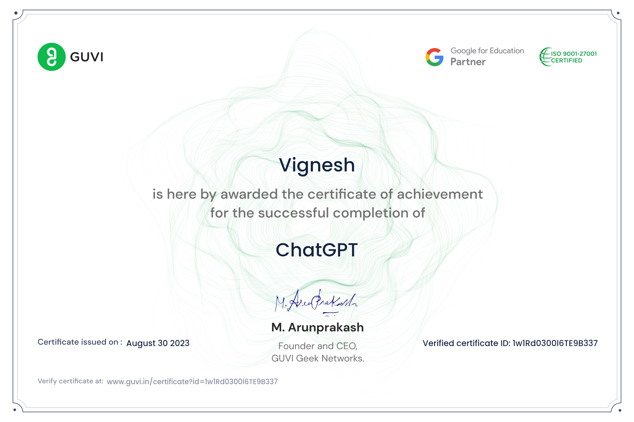 Vignesh A - Portfolio